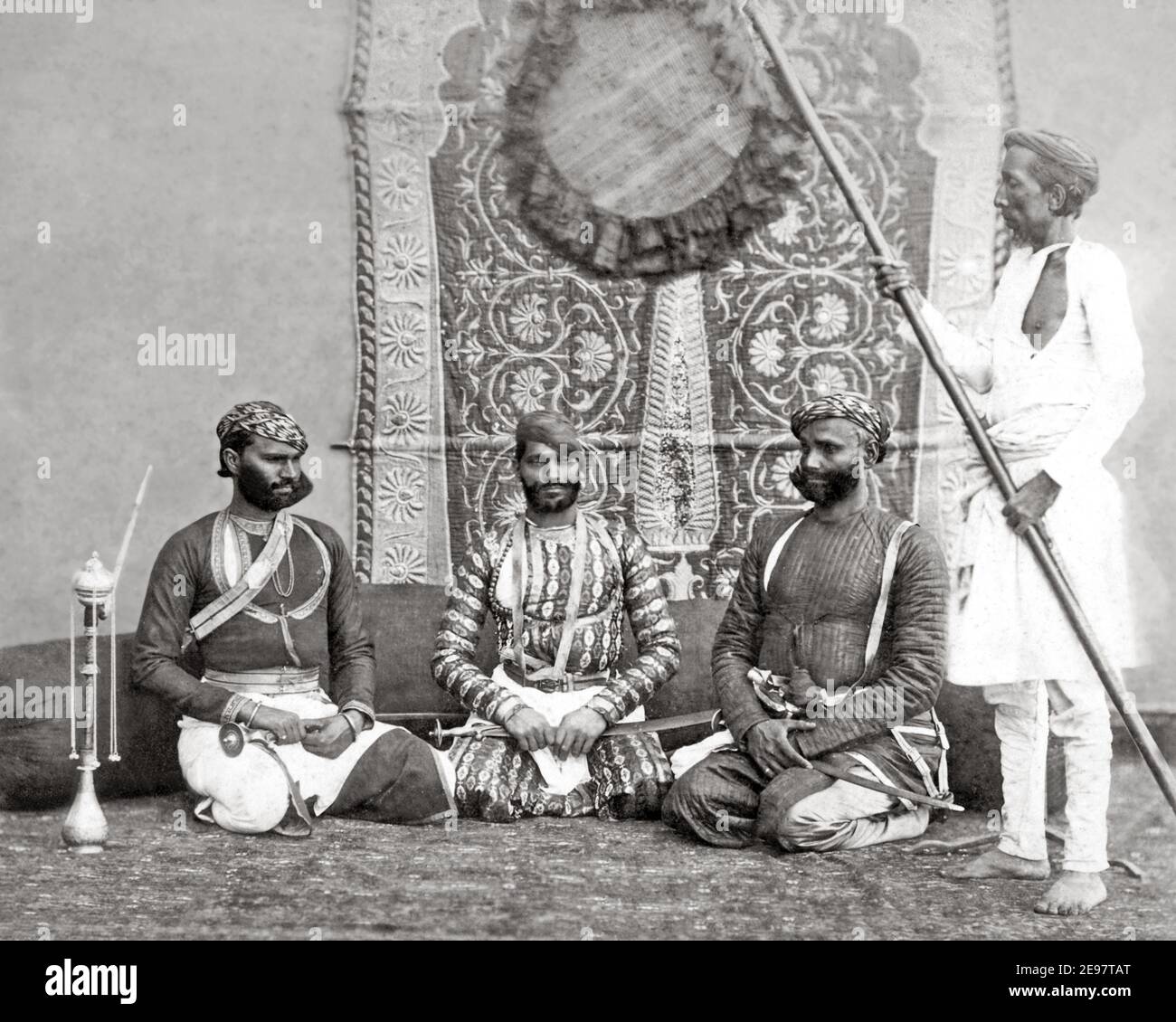 Late 19th century photograph - Jat Sirdars, tribe, India Stock Photo ...
