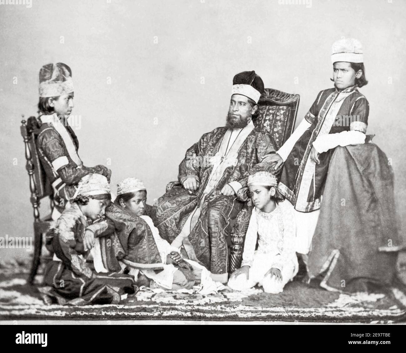 Late 19th century photograph - Moguls, family group, India Stock Photo ...