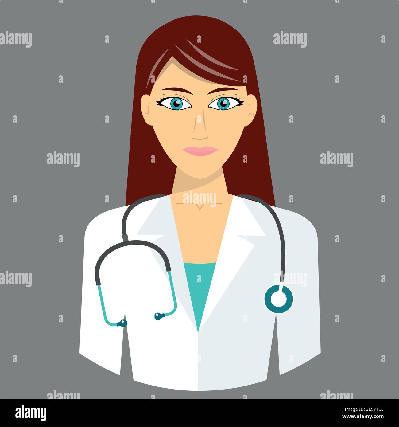 Portrait half body Stock Vector Images - Alamy
