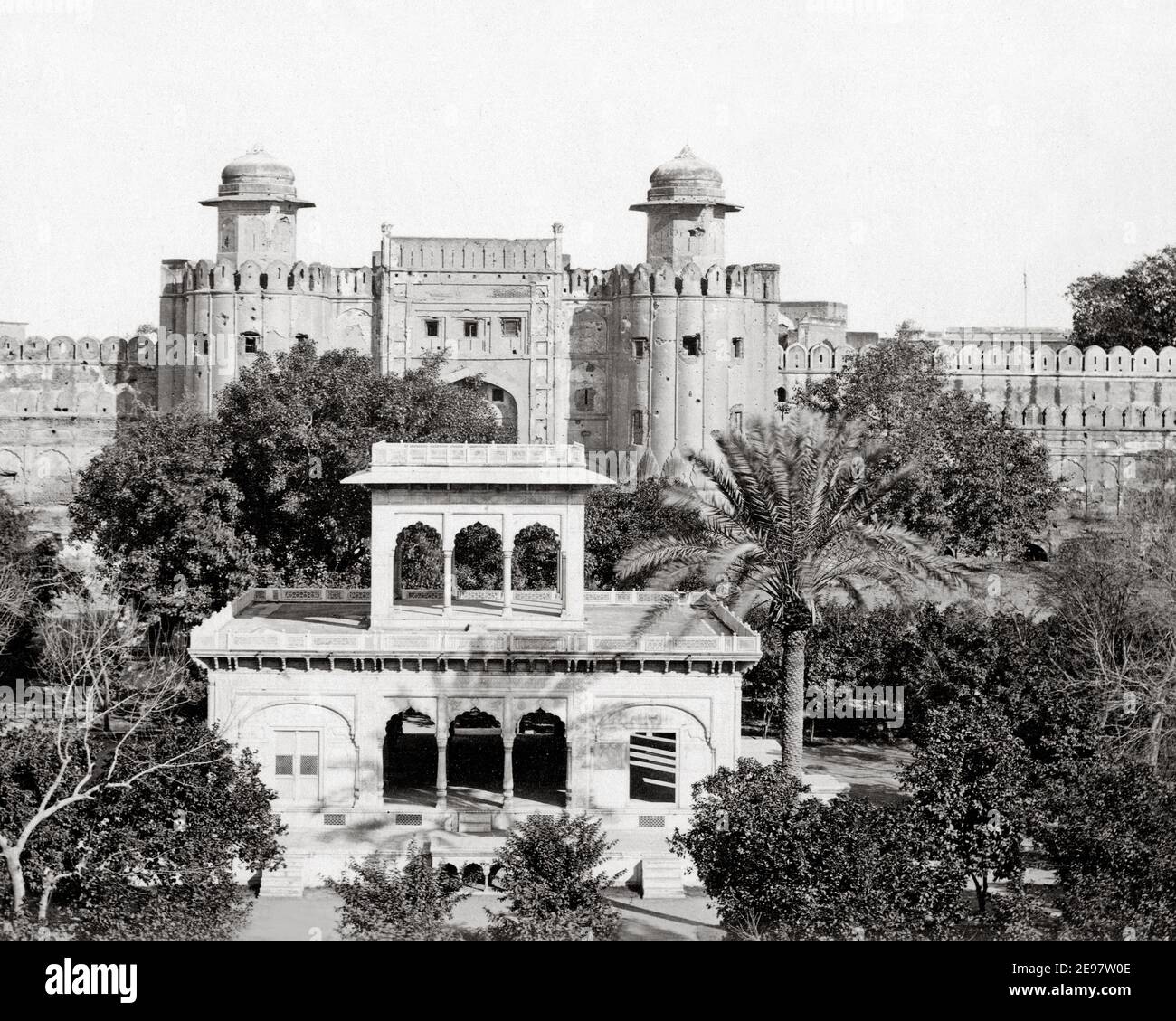 Late 19th century photograph - Hazuri Bagh, Lahore, India, now Pakistan ...