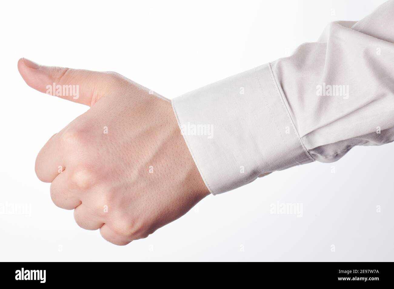 Approved finger sign guest theme. Thumb up hand isolated on white ...