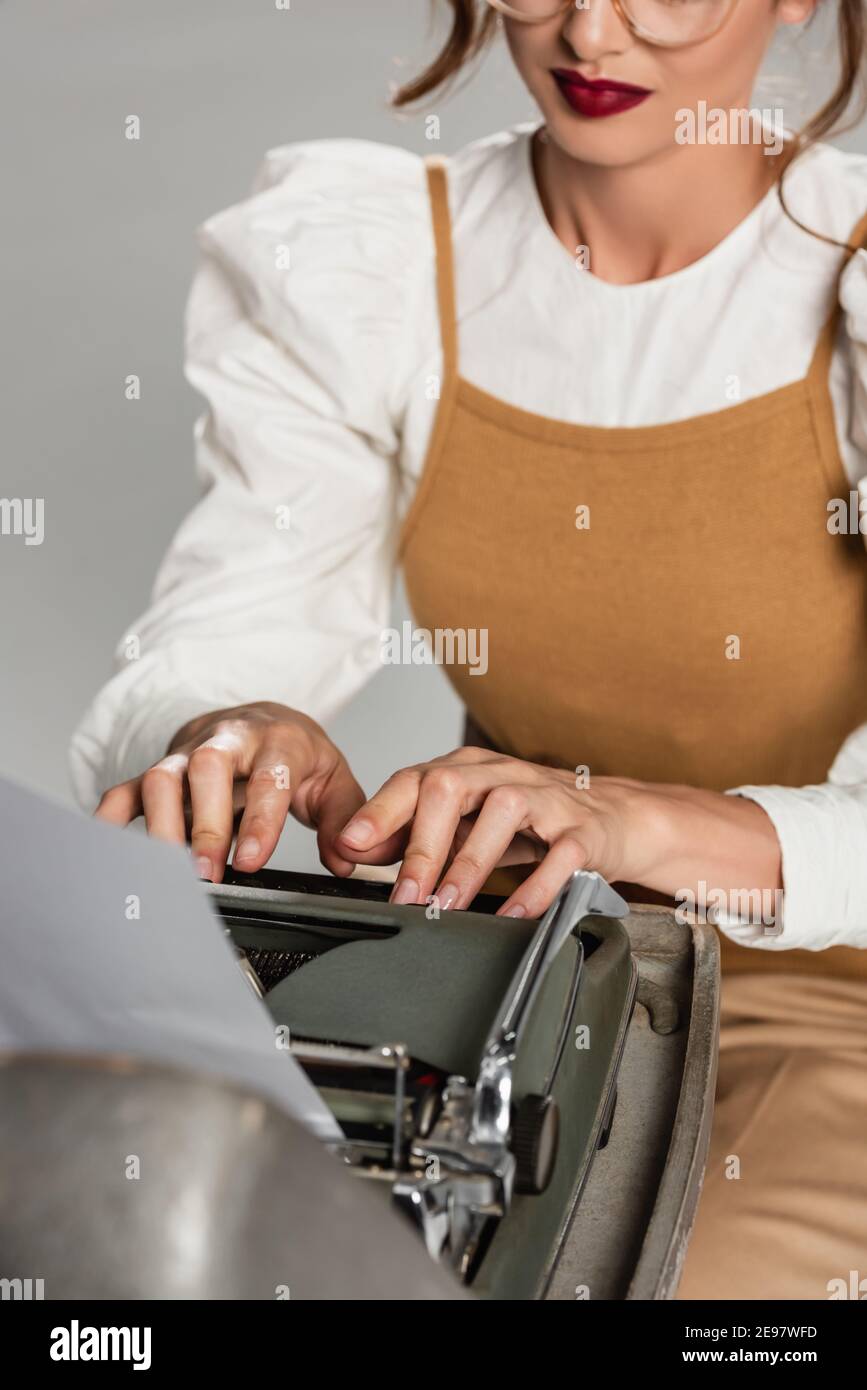 Secretary typing hi-res stock photography and images - Alamy