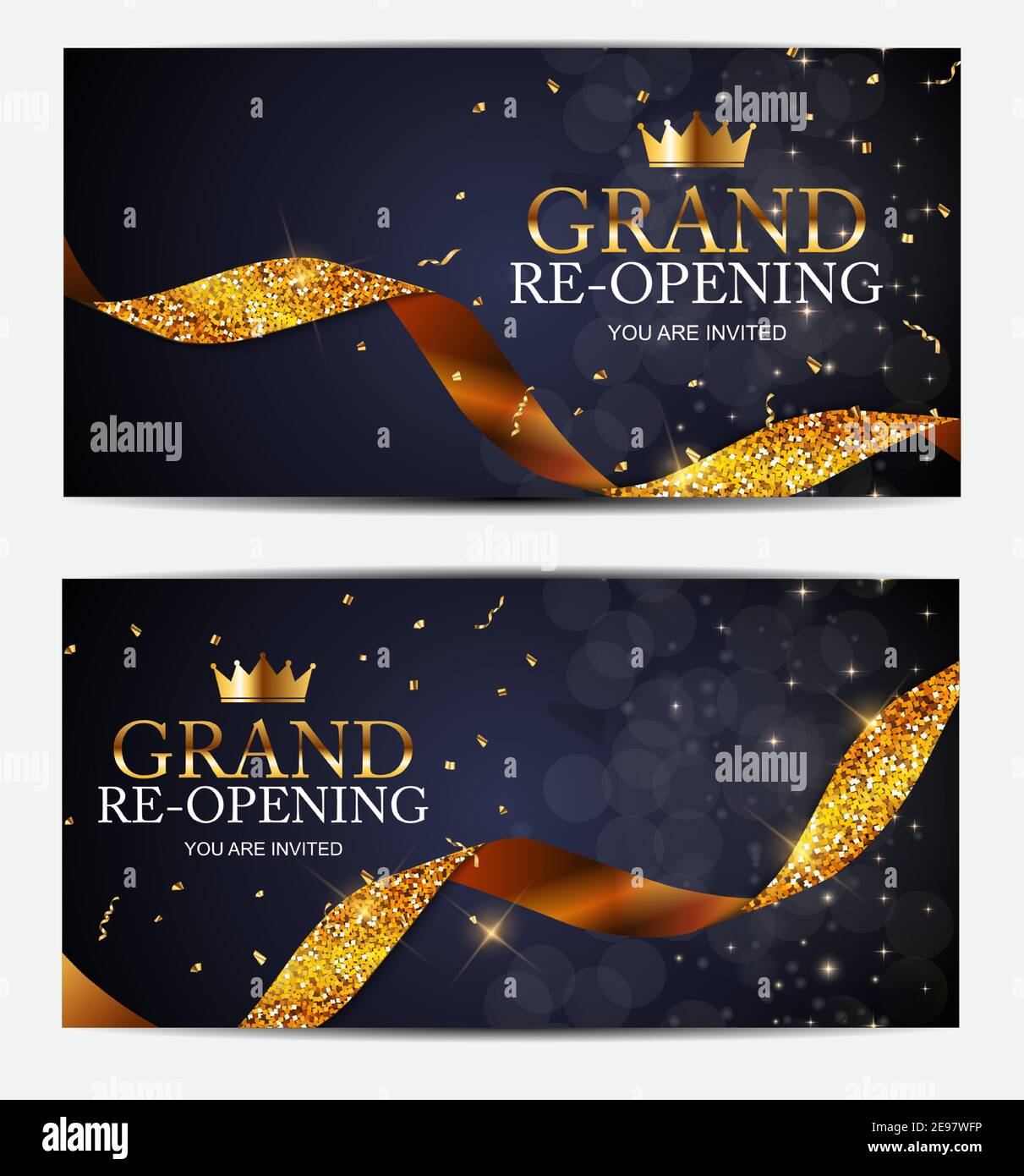 Grand RE-Opening Card Business Poster Background. Vector Illustration ...