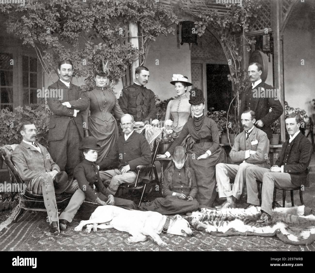 Late 19th century photograph - Lord Roberts and (family) circle with ...