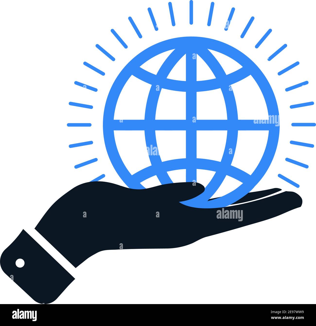 world, hand, Globe on hand icon Stock Vector Image & Art - Alamy