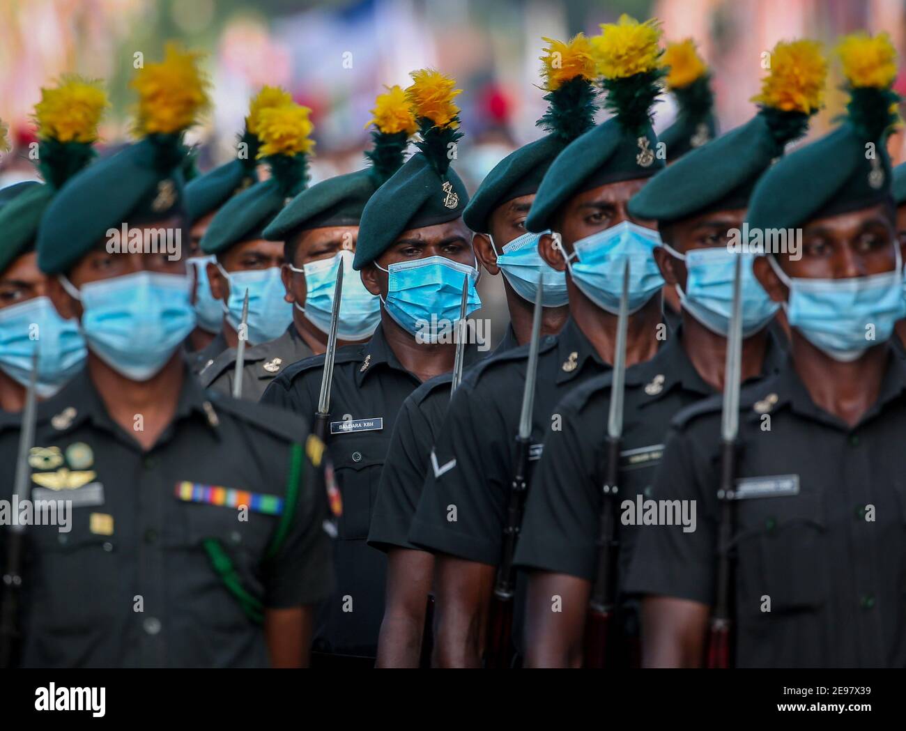 Colombo, Sri Lanka. 3rd Feb, 2021. Sri Lankan Army soldiers during the ...