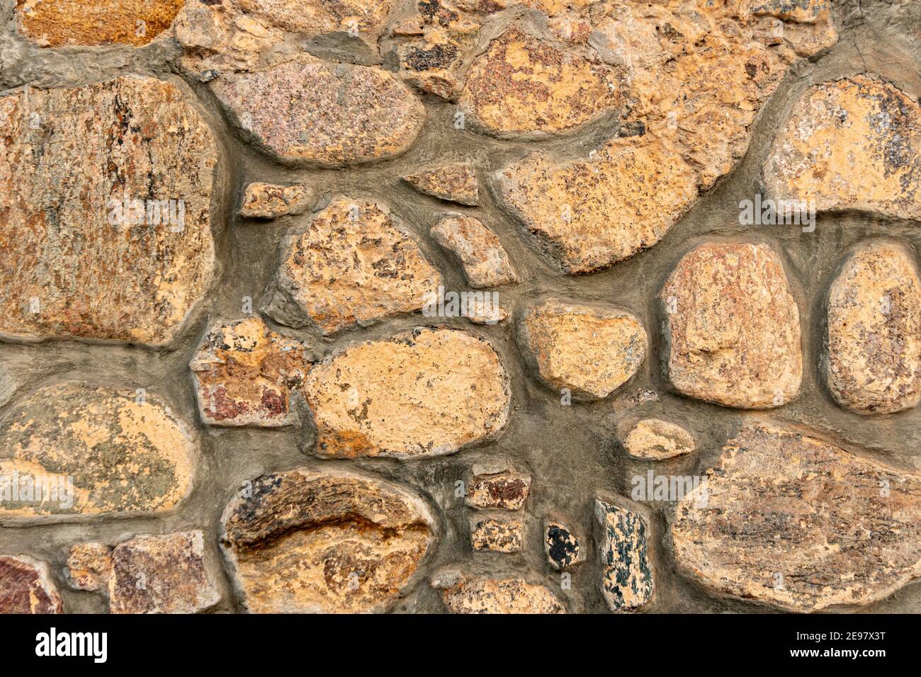 cobblestone pattern, close-up stone wall, cobblestone masonry, stone ...