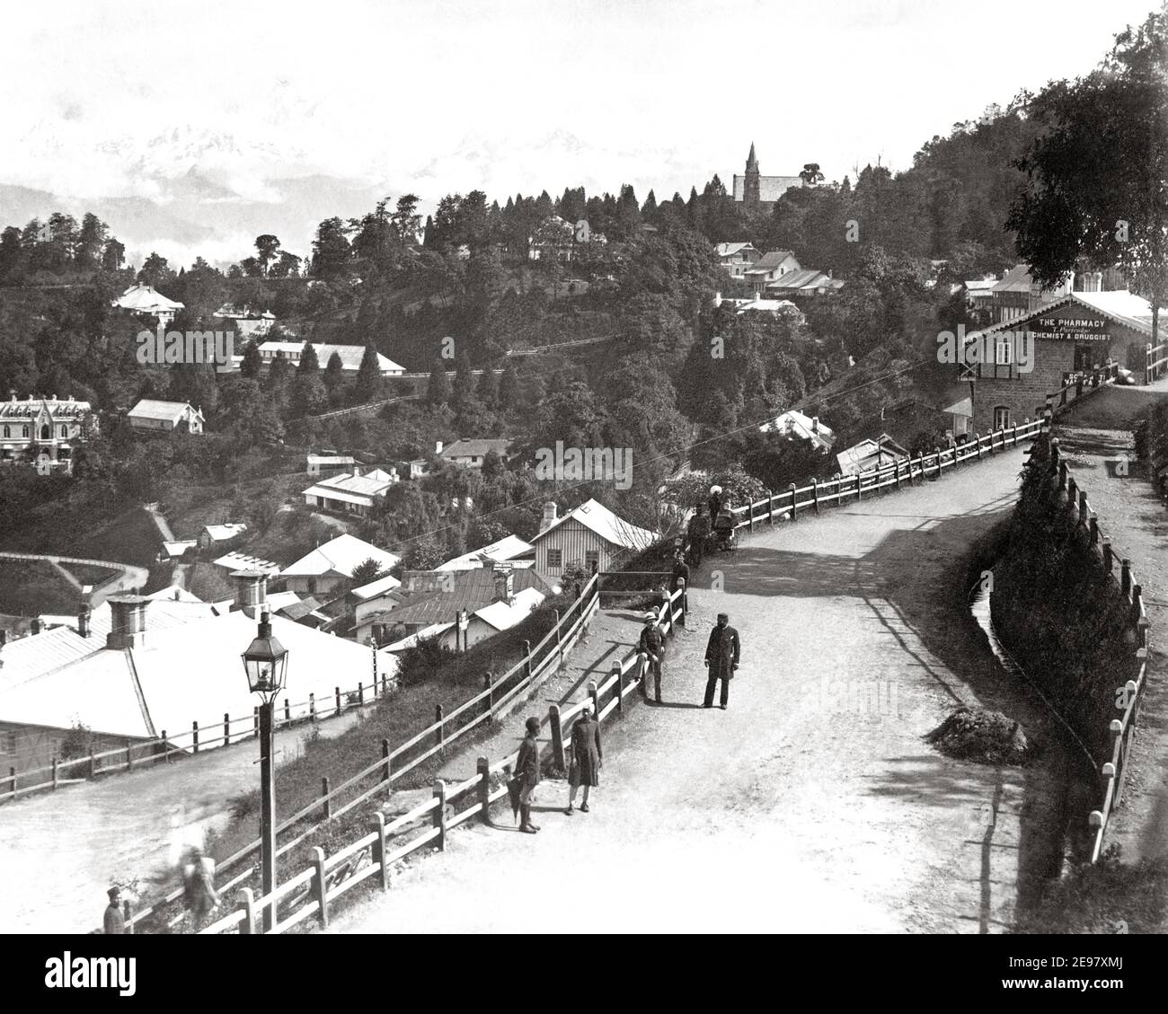 Late 19th century photograph - high view from the road Simla, Shimla ...