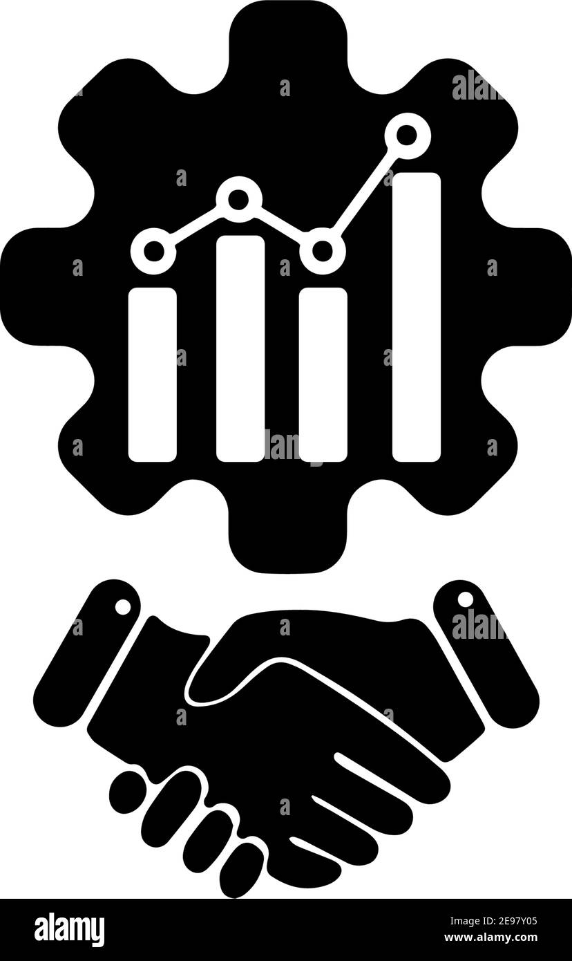 Business management black color icon vector Stock Vector Image & Art ...
