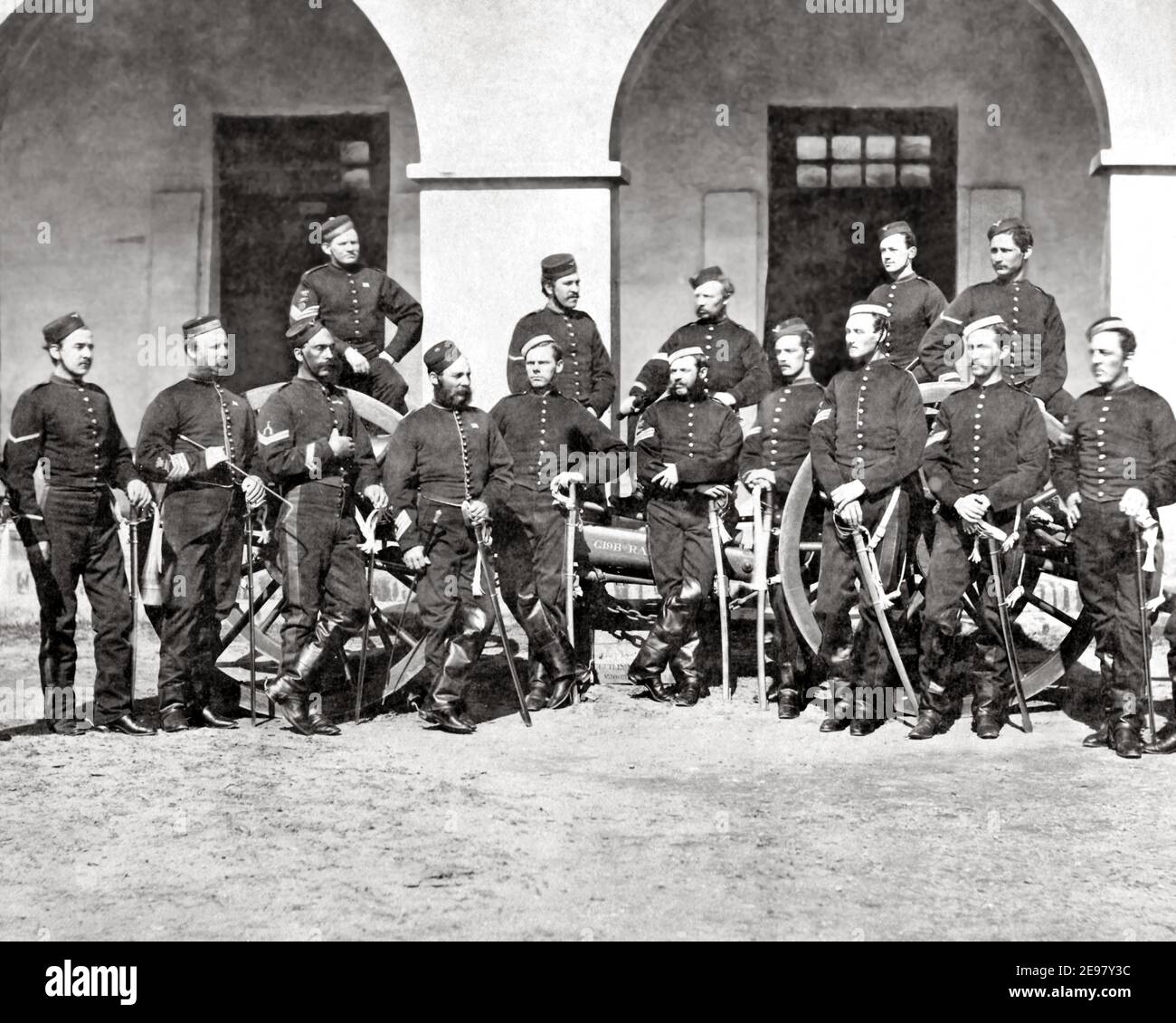Late 19th century photograph - group of soldiers/officers Royal ...