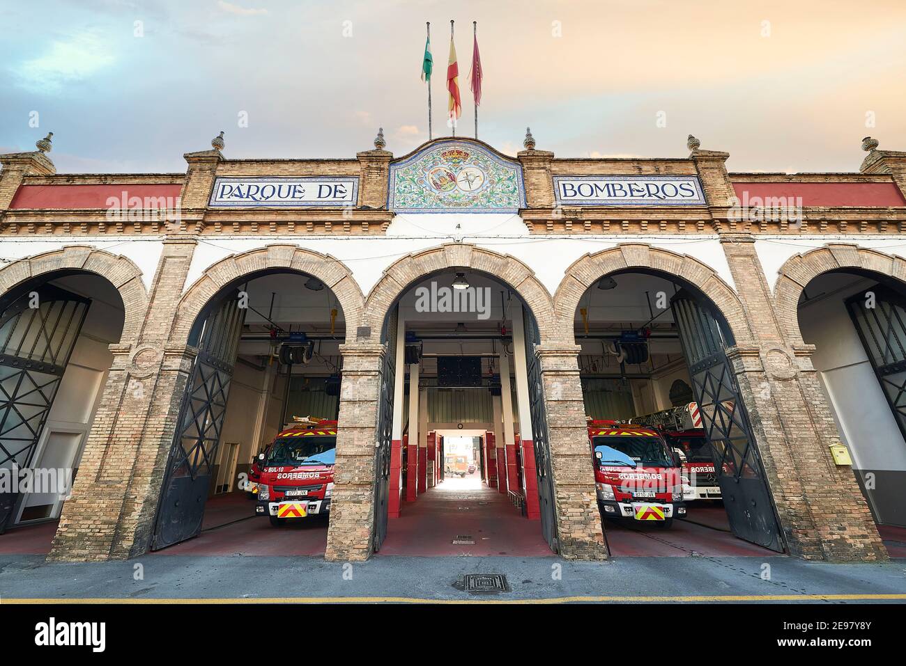 Firetruck in firehouse hi-res stock photography and images - Alamy