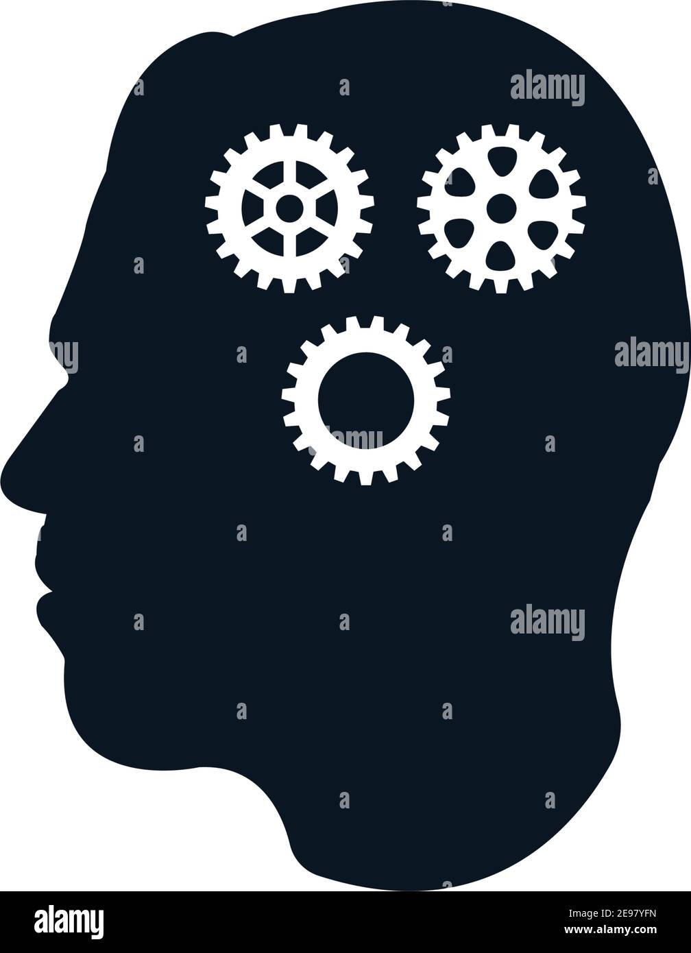 Ai human head line icon Stock Vector Images - Alamy