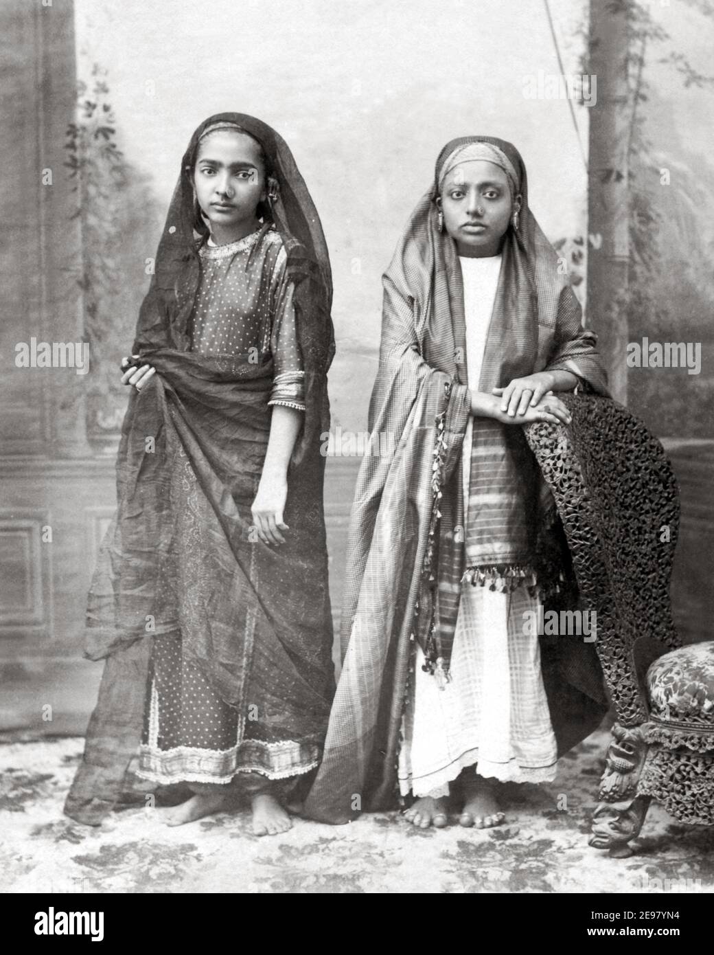 Late 19th century photograph - Borah Women, Bombay, Mumbai, India Stock ...