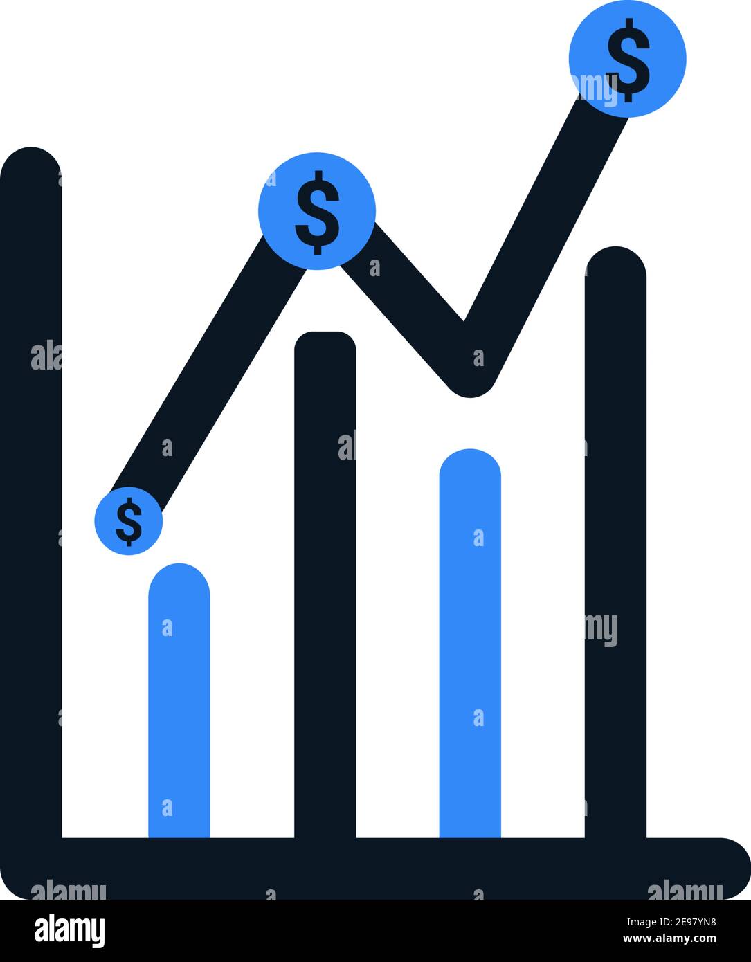 Profit statistics icon, Earning growth chart icon Stock Vector Image ...