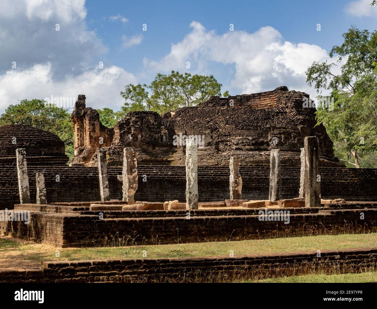 POLONNARUWA, SRI LANKA - March 11, 2019: Ruins of ancient city in ...