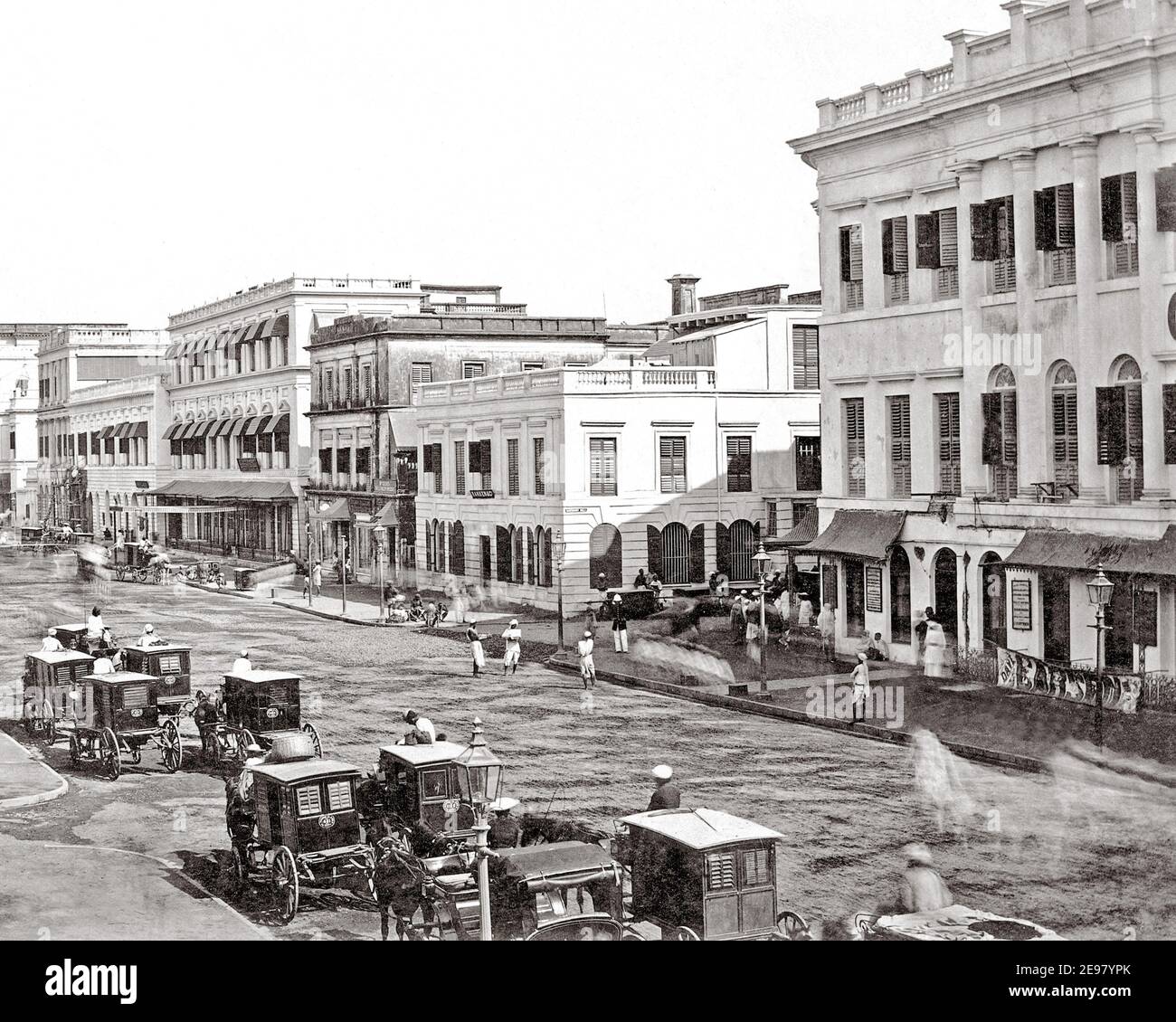Late 19th century photograph - Old Court Hose Street Calcutta, Kolkata ...