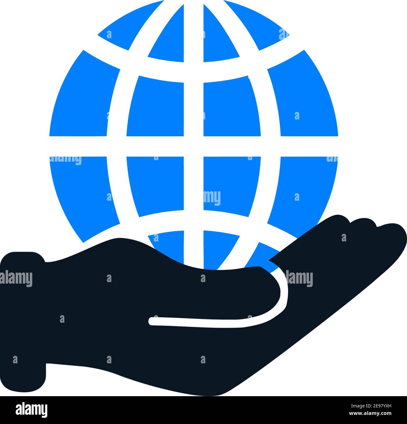 world, hand, Globe on hand icon Stock Vector Image & Art - Alamy