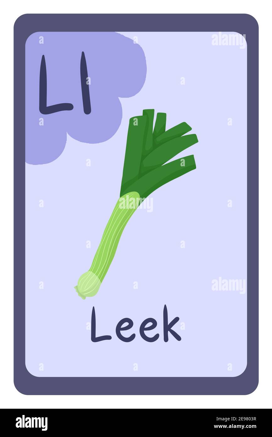 Abc education flash card in cartoon style on colorful background ...