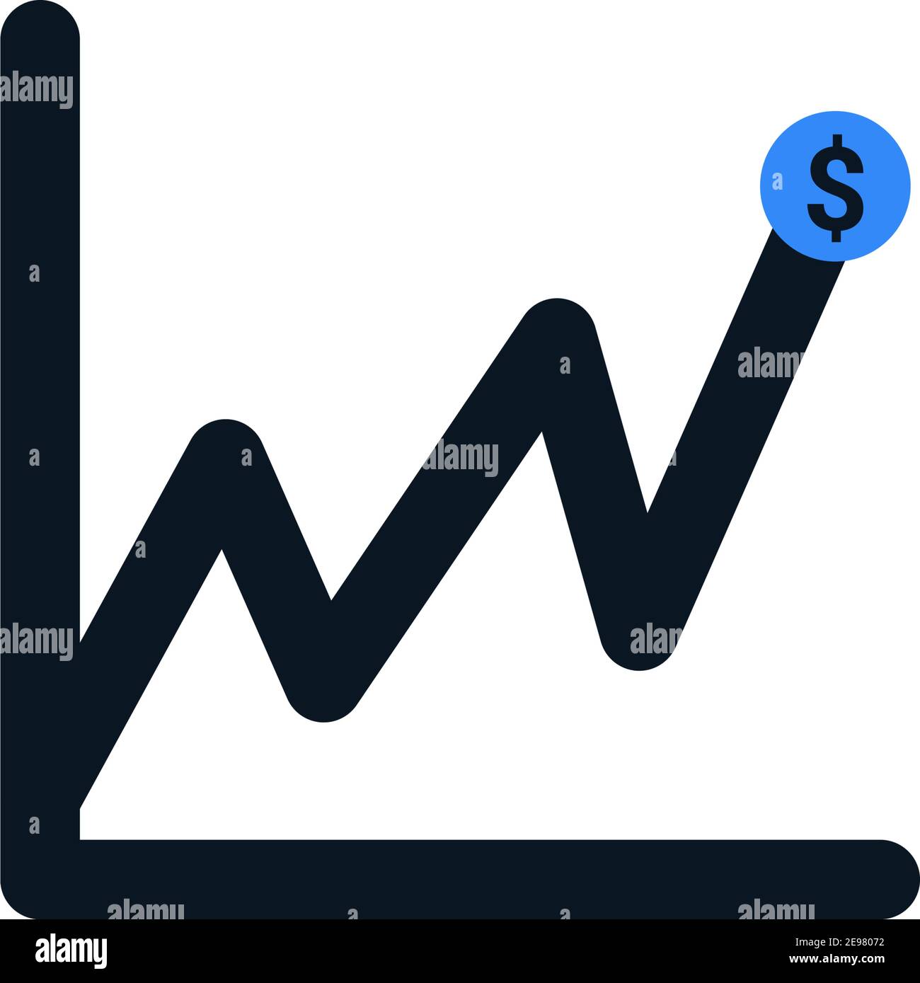 Earning growth analysis icon Cut Out Stock Images & Pictures - Alamy