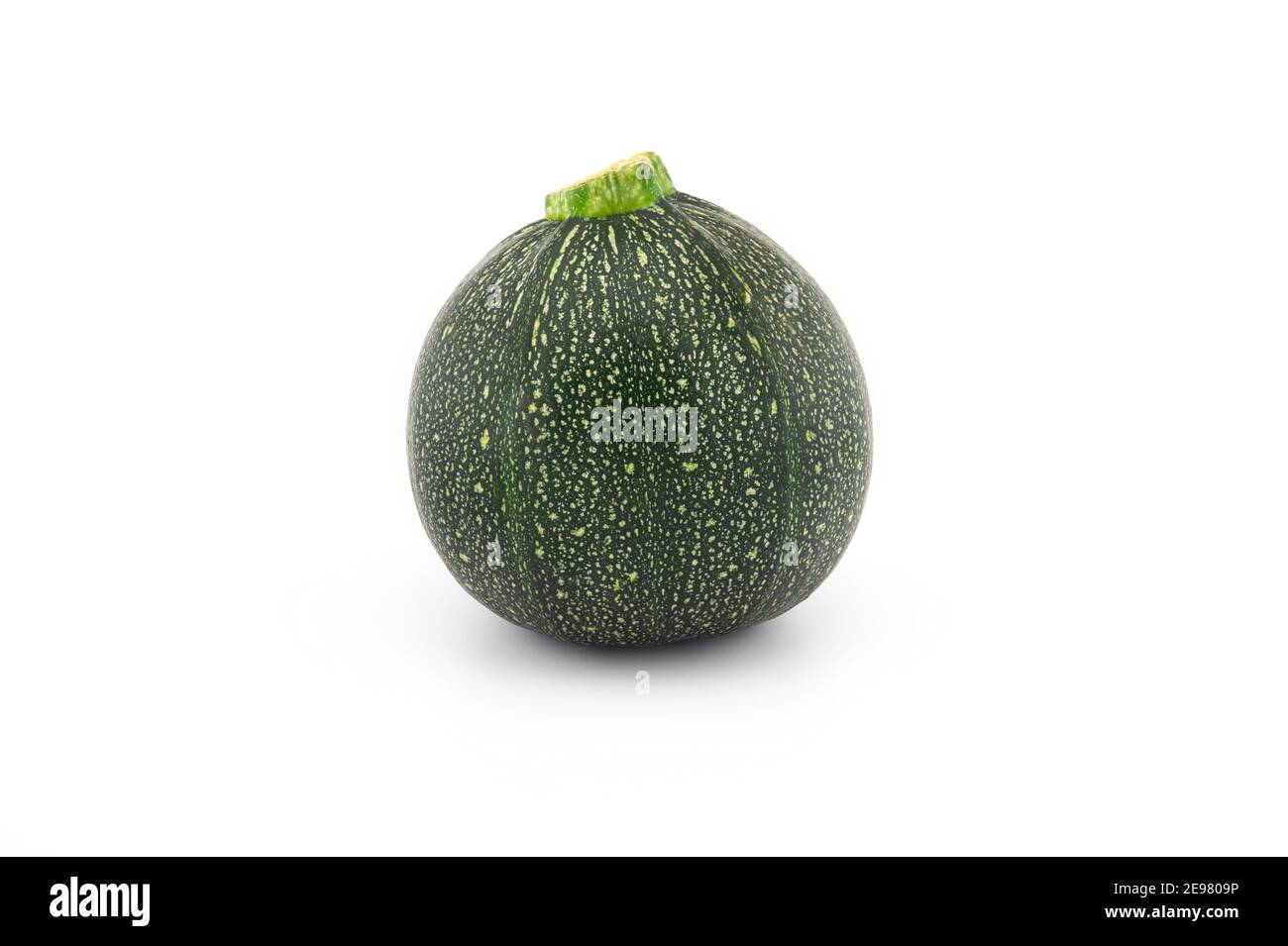 Green round courgette or zucchini isolated on white background Stock ...