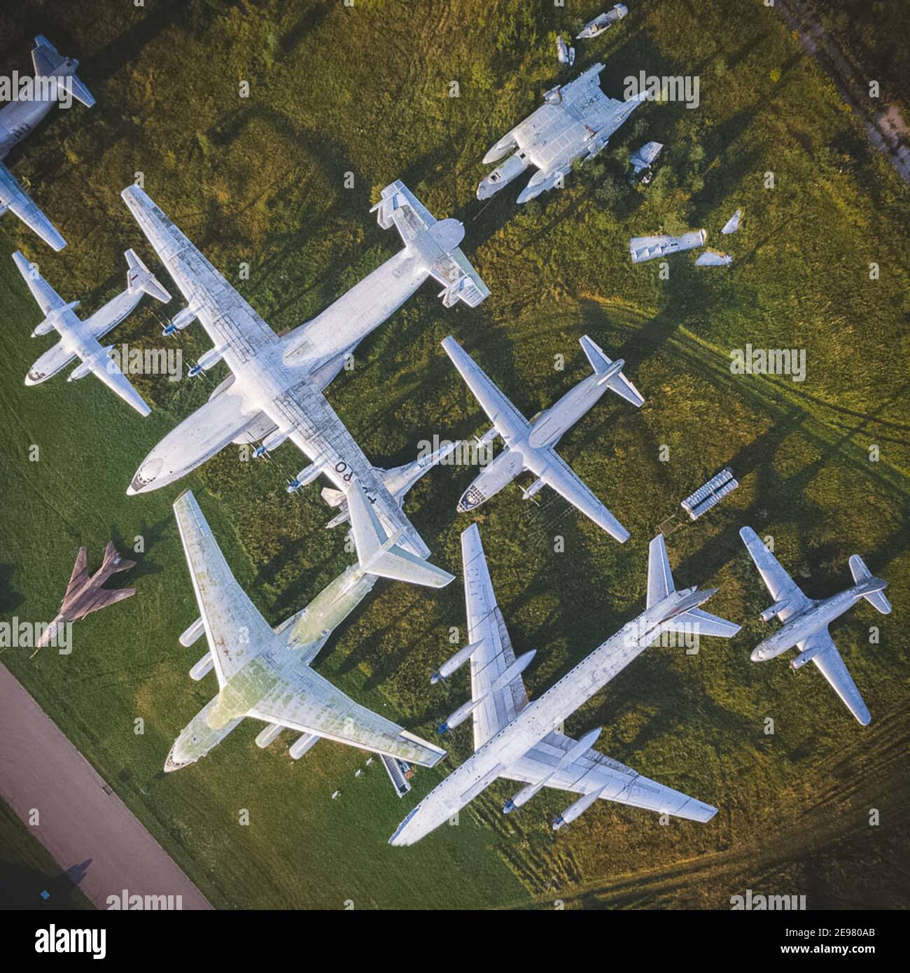 Abandoned warplanes. The old airfield. Abandoned warplanes. The old ...