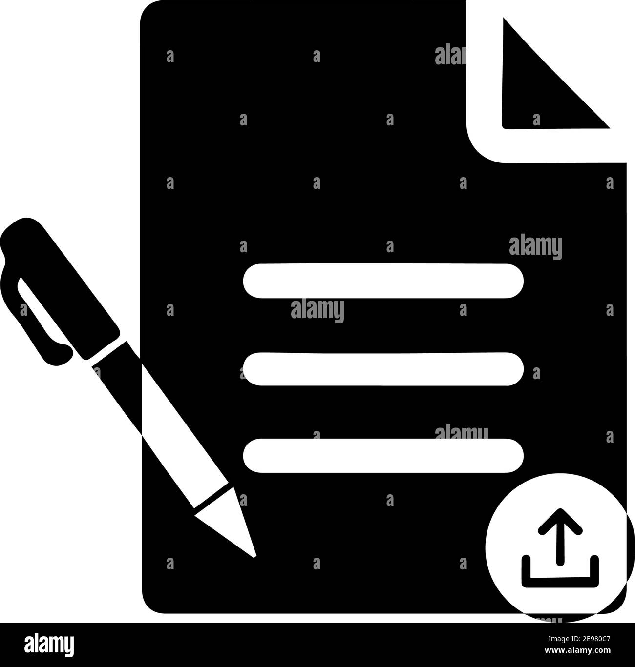 article submission icon vector with pen and paper Stock Vector Image ...