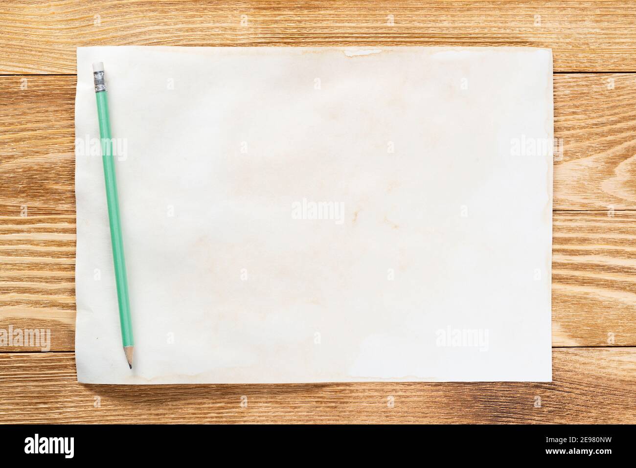 Business workspace with sheet of paper Stock Photo - Alamy