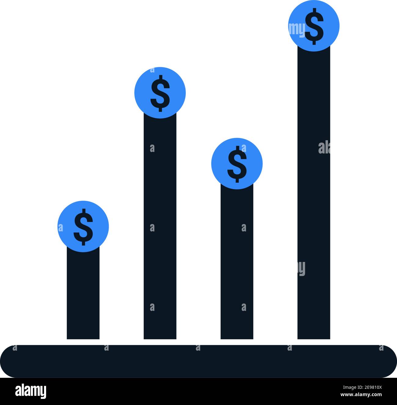 Profit statistics icon, Earning growth chart icon Stock Vector Image ...