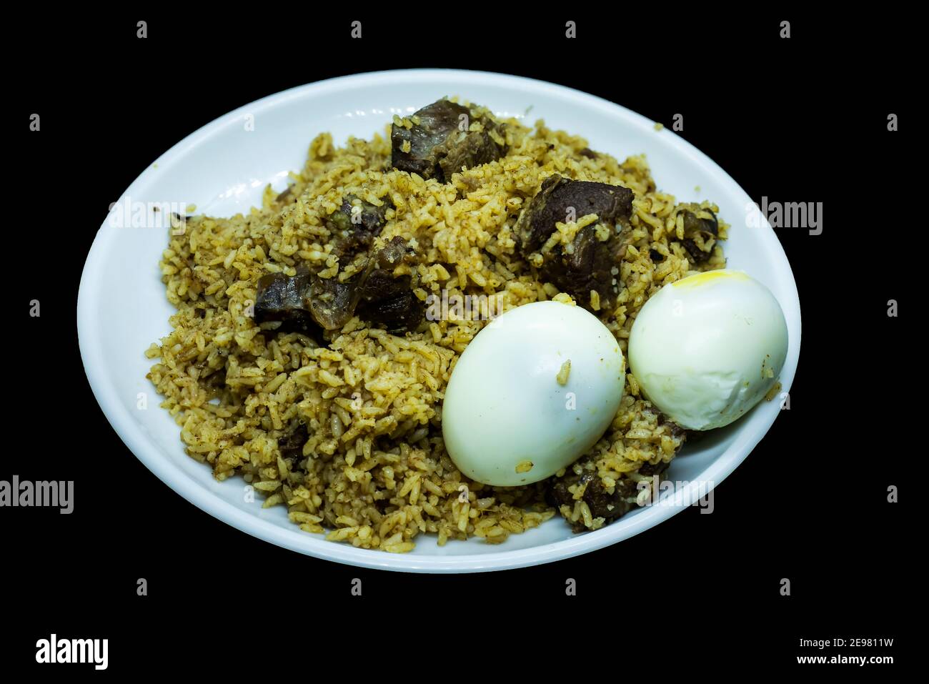 South Indian Mutton Biryani food on black background Stock Photo - Alamy
