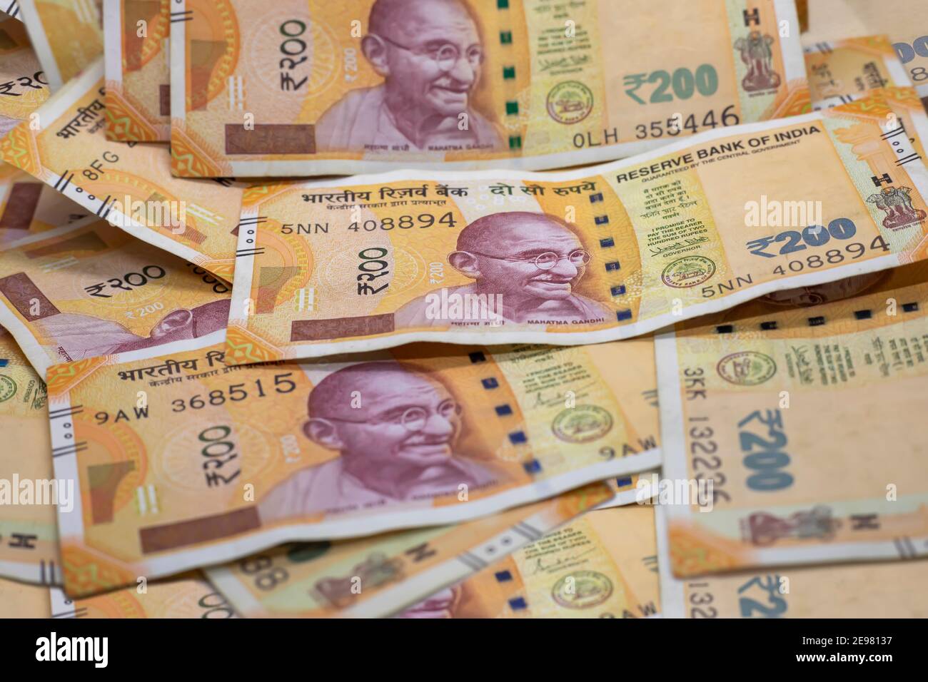 Image of Indian currency Note. Two Hundred Note Stock Photo - Alamy