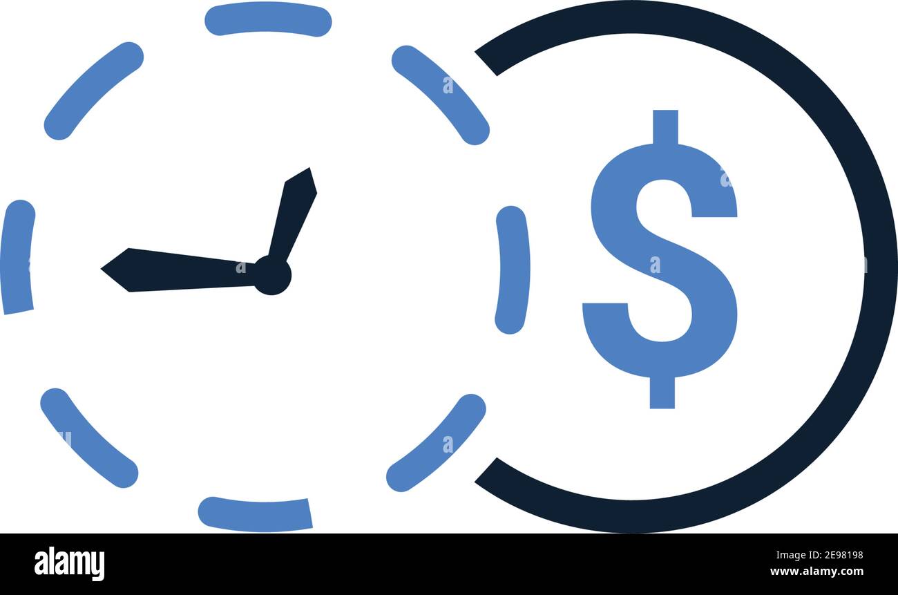 time money icon, time is money Stock Vector Image & Art - Alamy