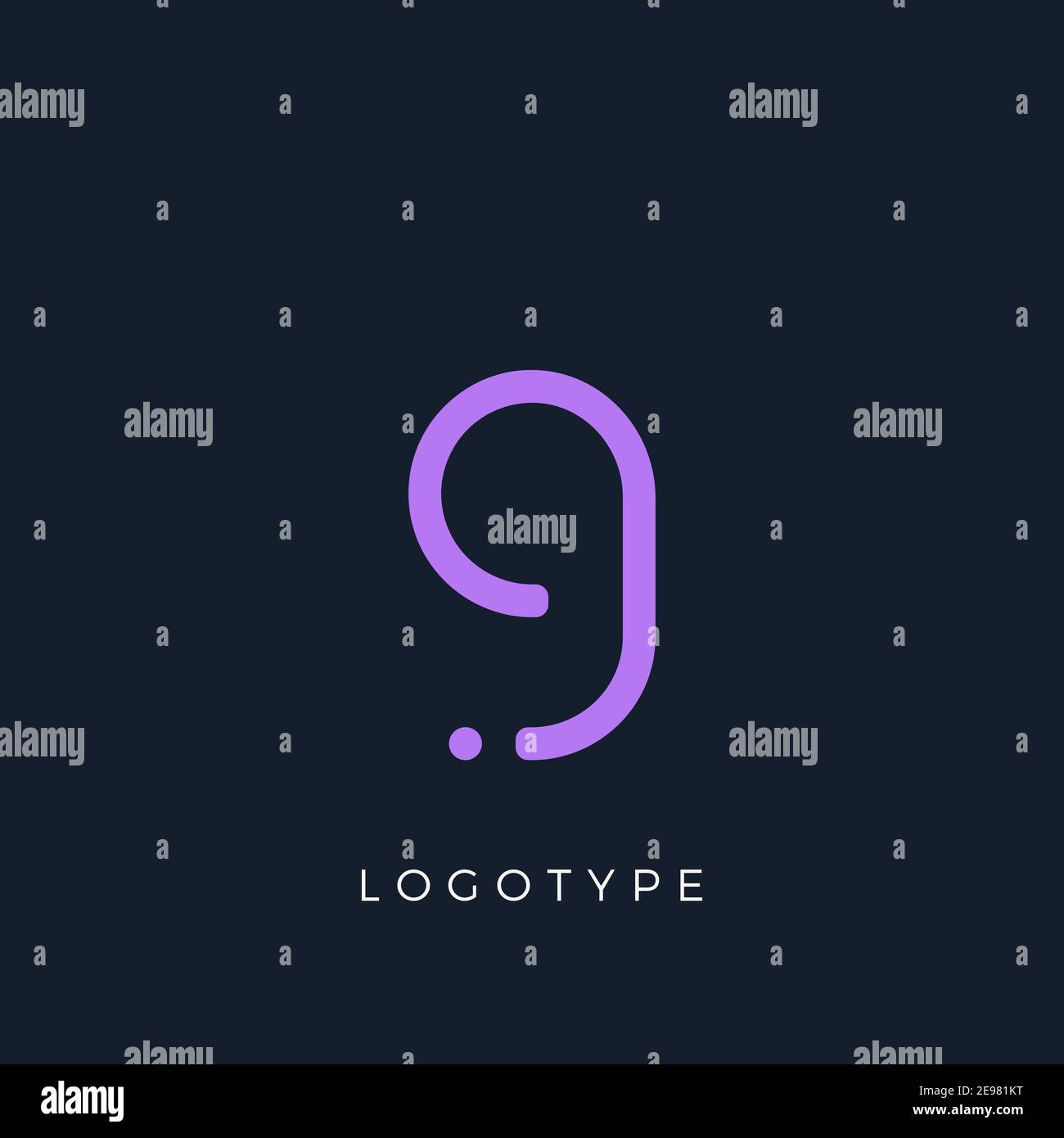 Minimalist letter g with dots, awesome monogram. Lowercase letter for ...