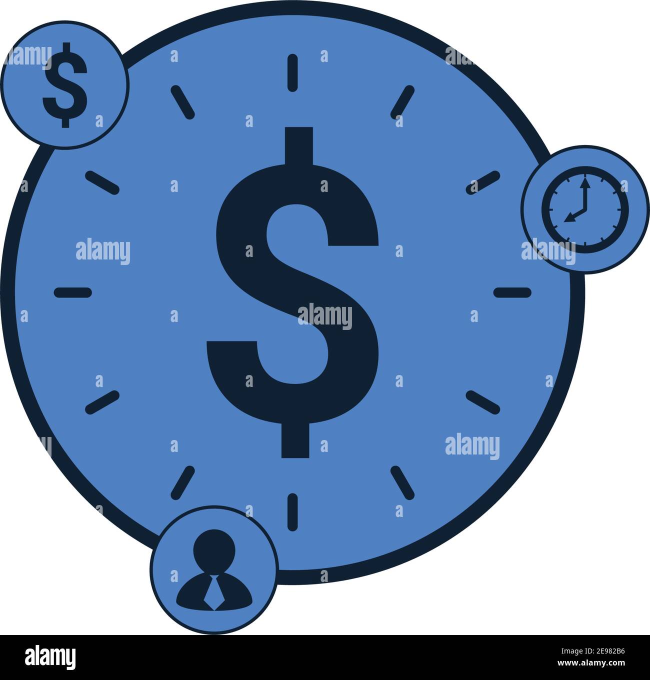 time money icon, time is money Stock Vector Image & Art - Alamy