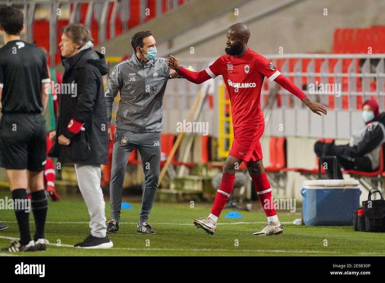 Didier Lamkel Ze of Royal Antwerp Stock Photo - Alamy