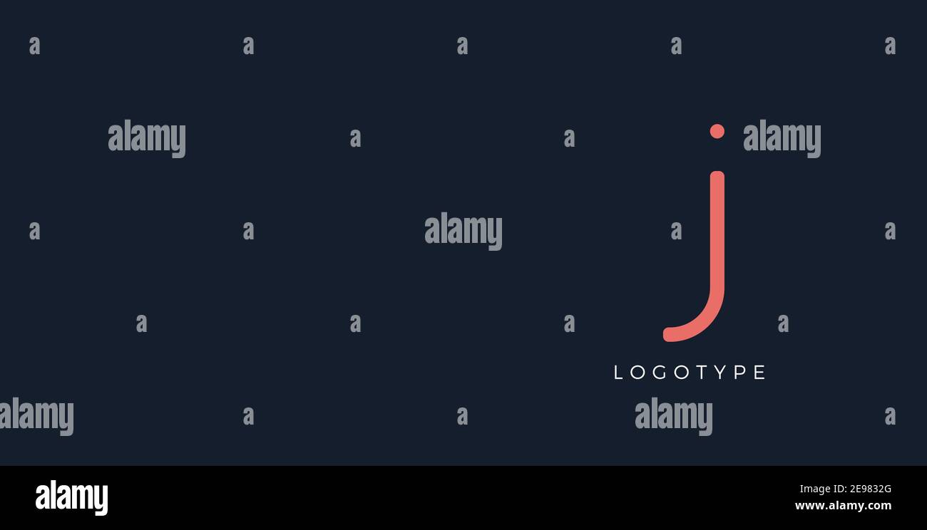 Minimalist letter j with dots, awesome monogram. Lowercase letter for ...