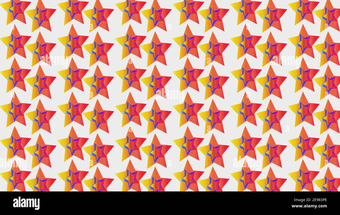 Retro pattern of star shapes. Colorful gradient mosaic backdrop ...