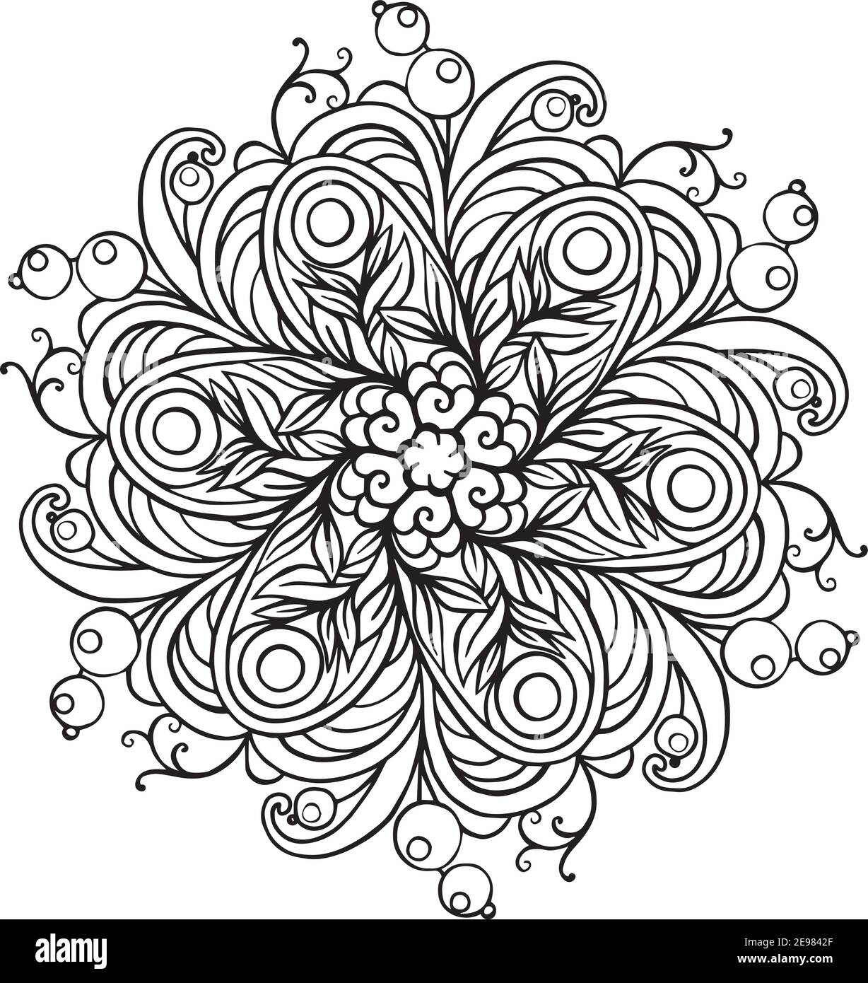 mandala henna shining starshining star mandala, flower of life Stock ...