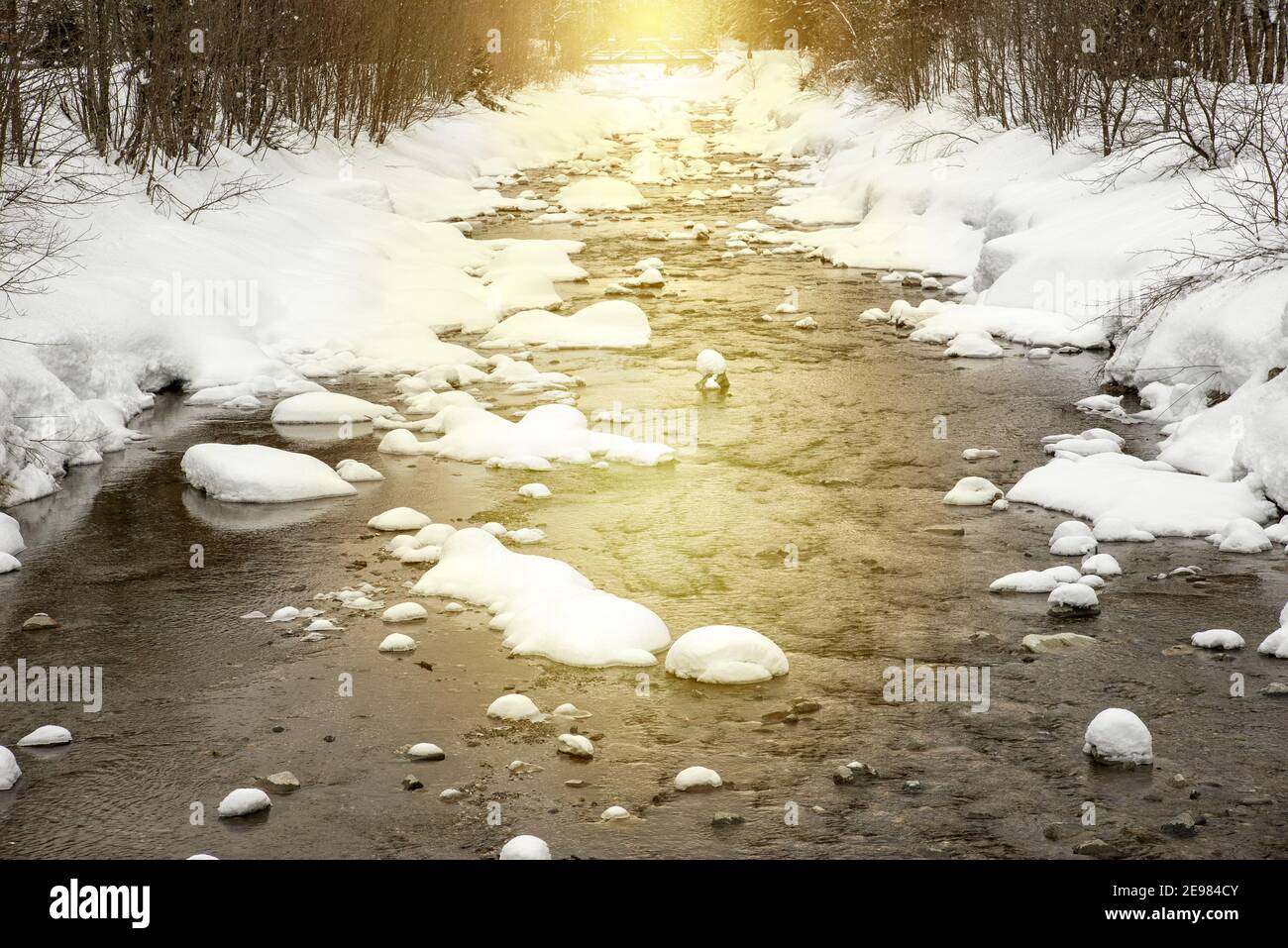 Shallow mountain forest river hi-res stock photography and images - Alamy
