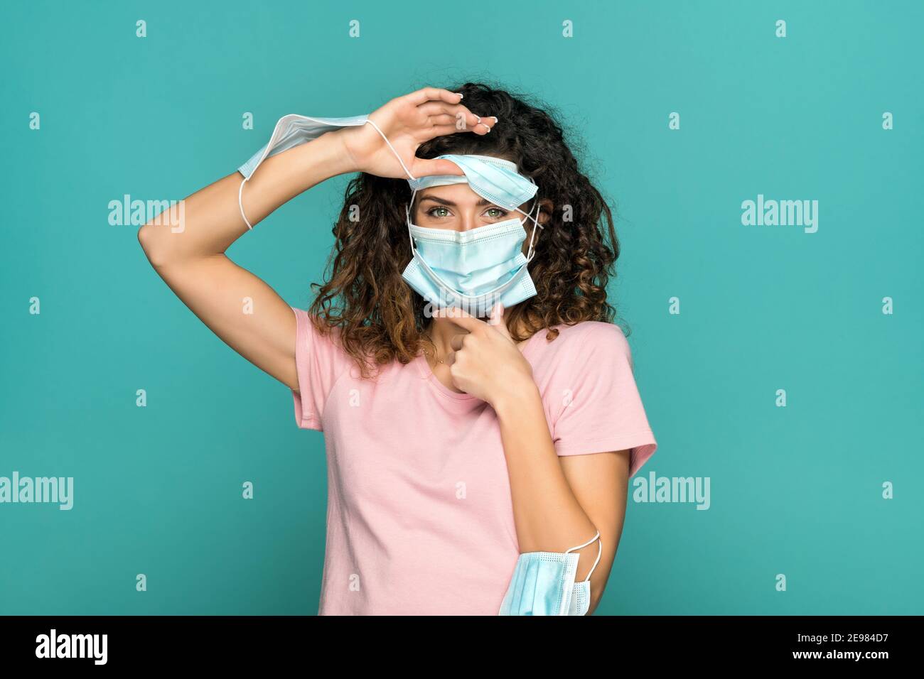 Woman medical mask hi-res stock photography and images - Alamy