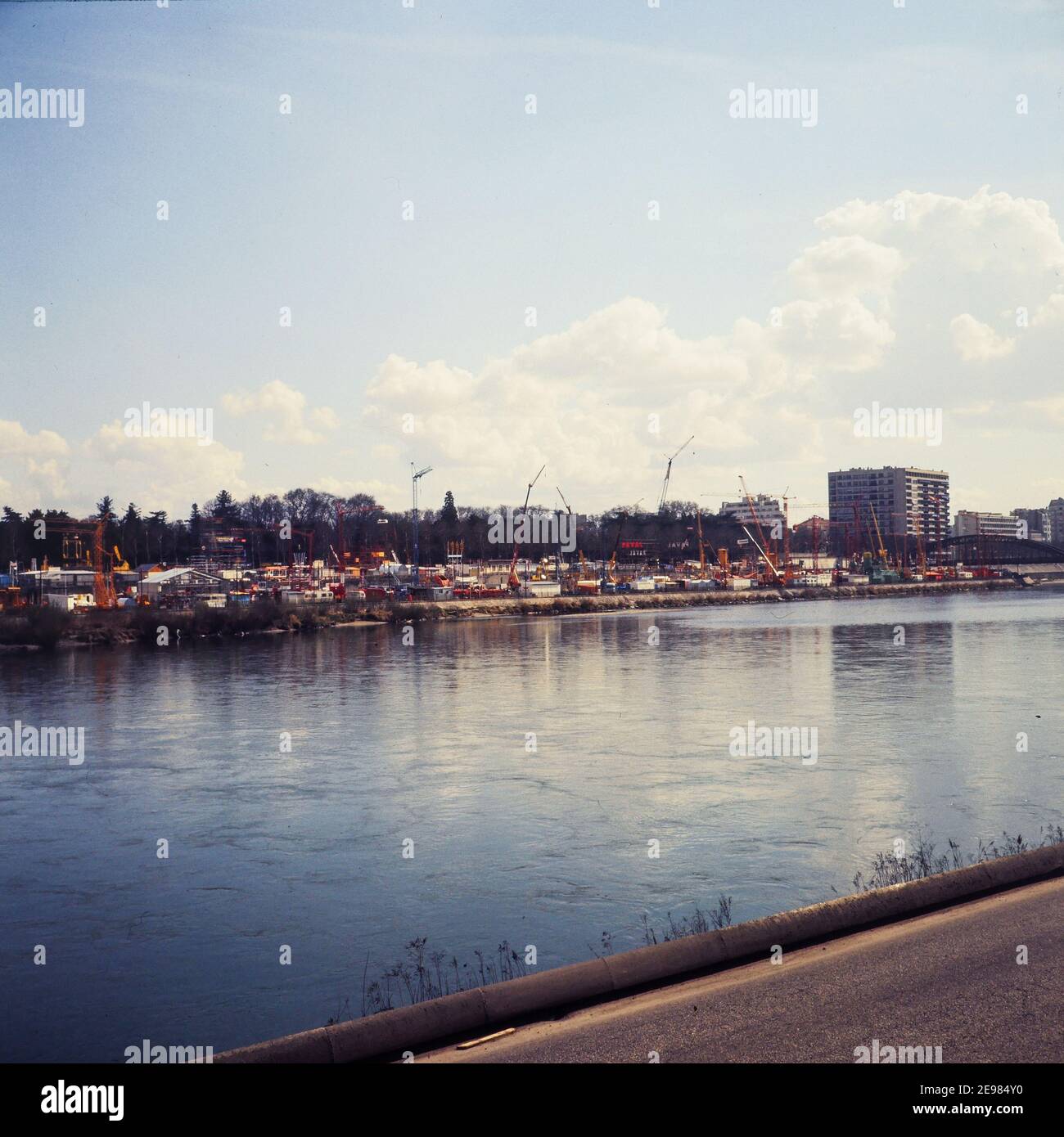 General view of Lyon's Fair, as seen Quay Achille Lignon, Lyon, Rhone ...