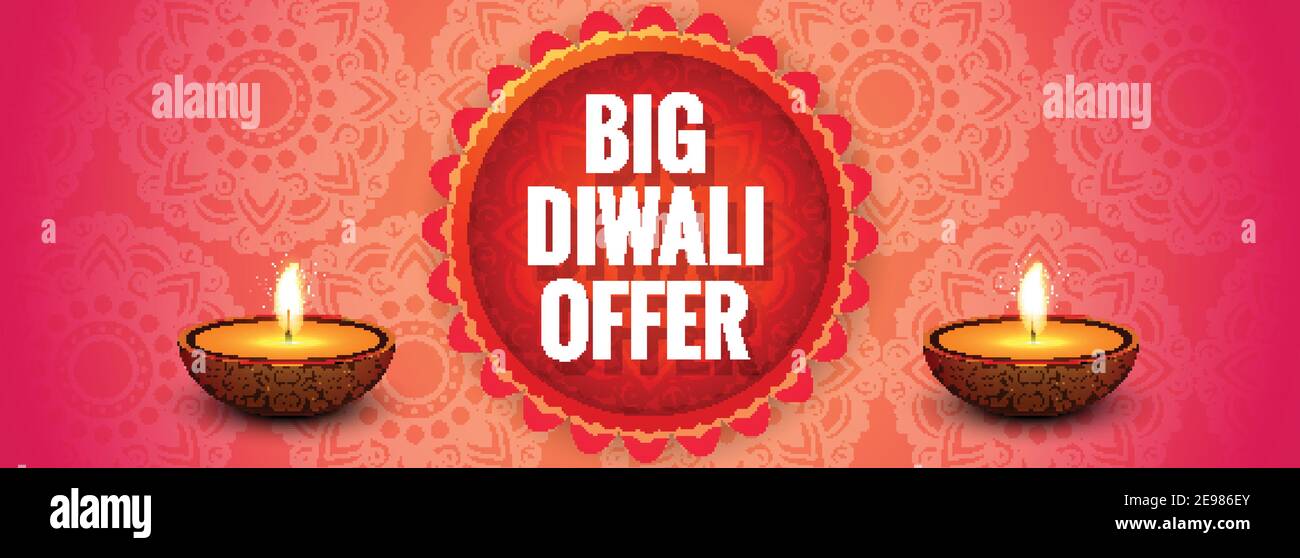 Happy Diwali social media promotional banner design Stock Vector Image ...
