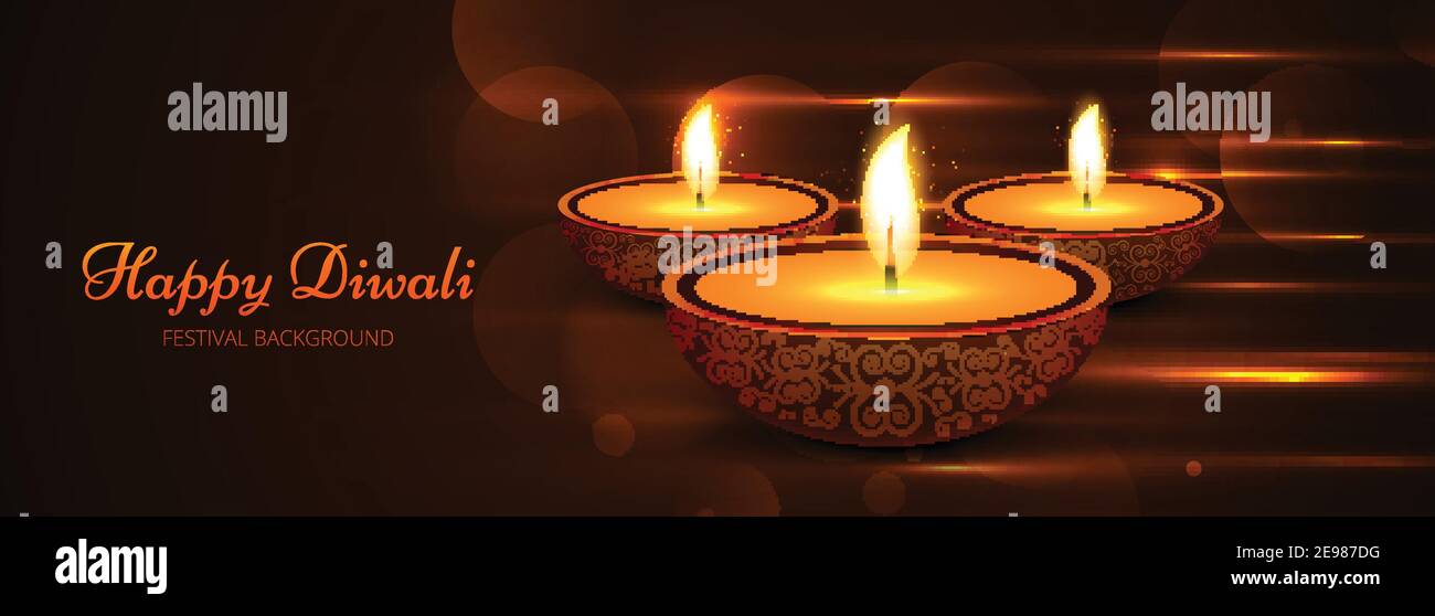 Vector stylish diya diwali hi-res stock photography and images - Alamy