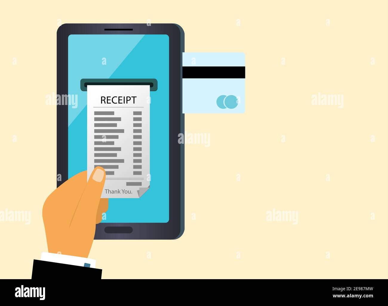 Holding a supermarket receipt Stock Vector Images - Alamy