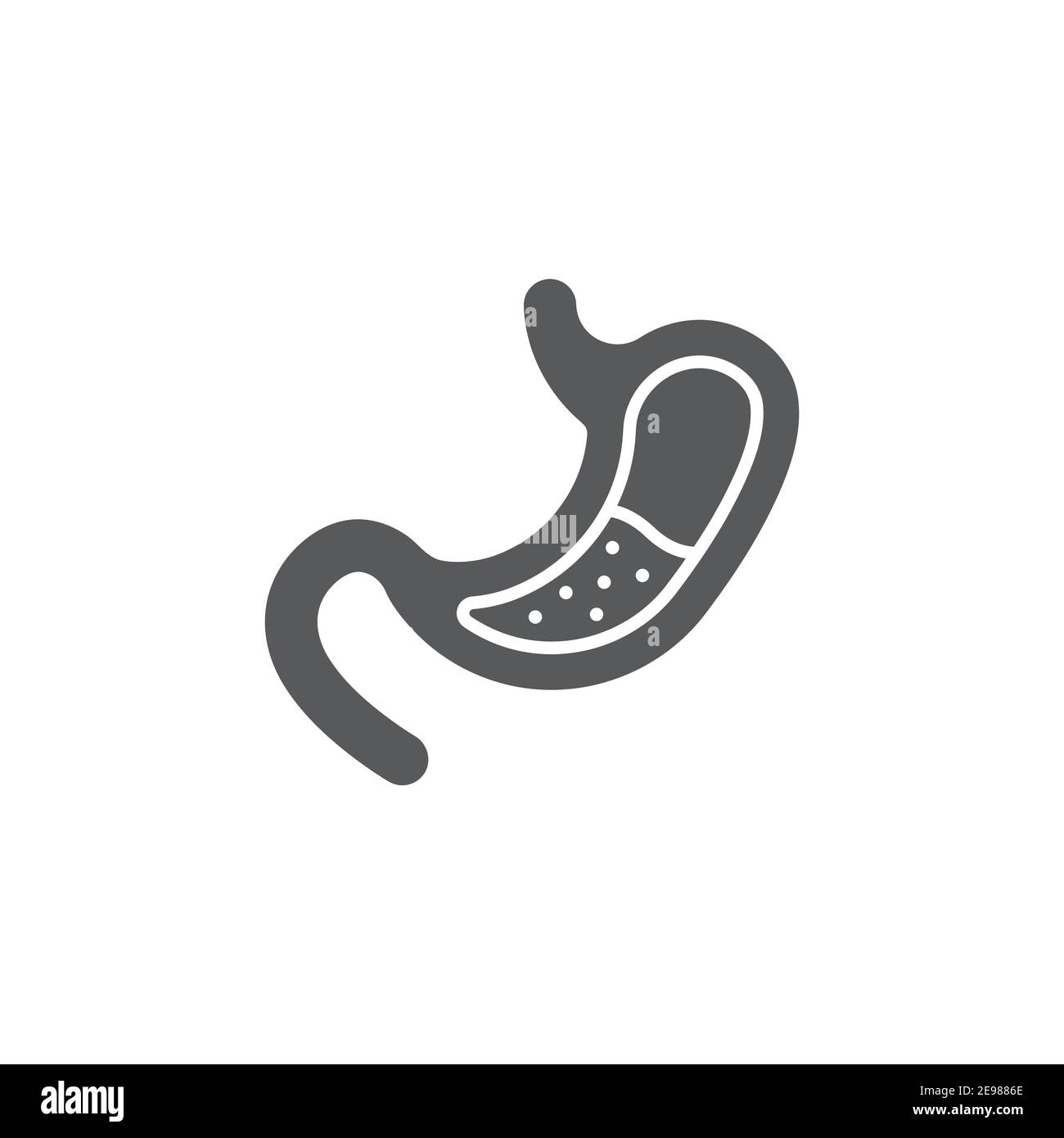 Human stomach and gastrointestinal system icon, color, line, outline ...