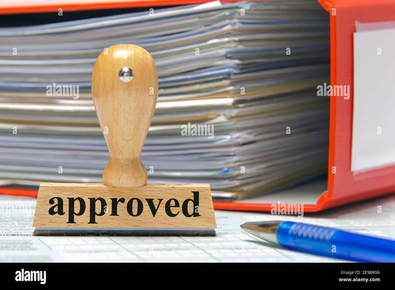 approved printed on rubber stamp Stock Photo - Alamy