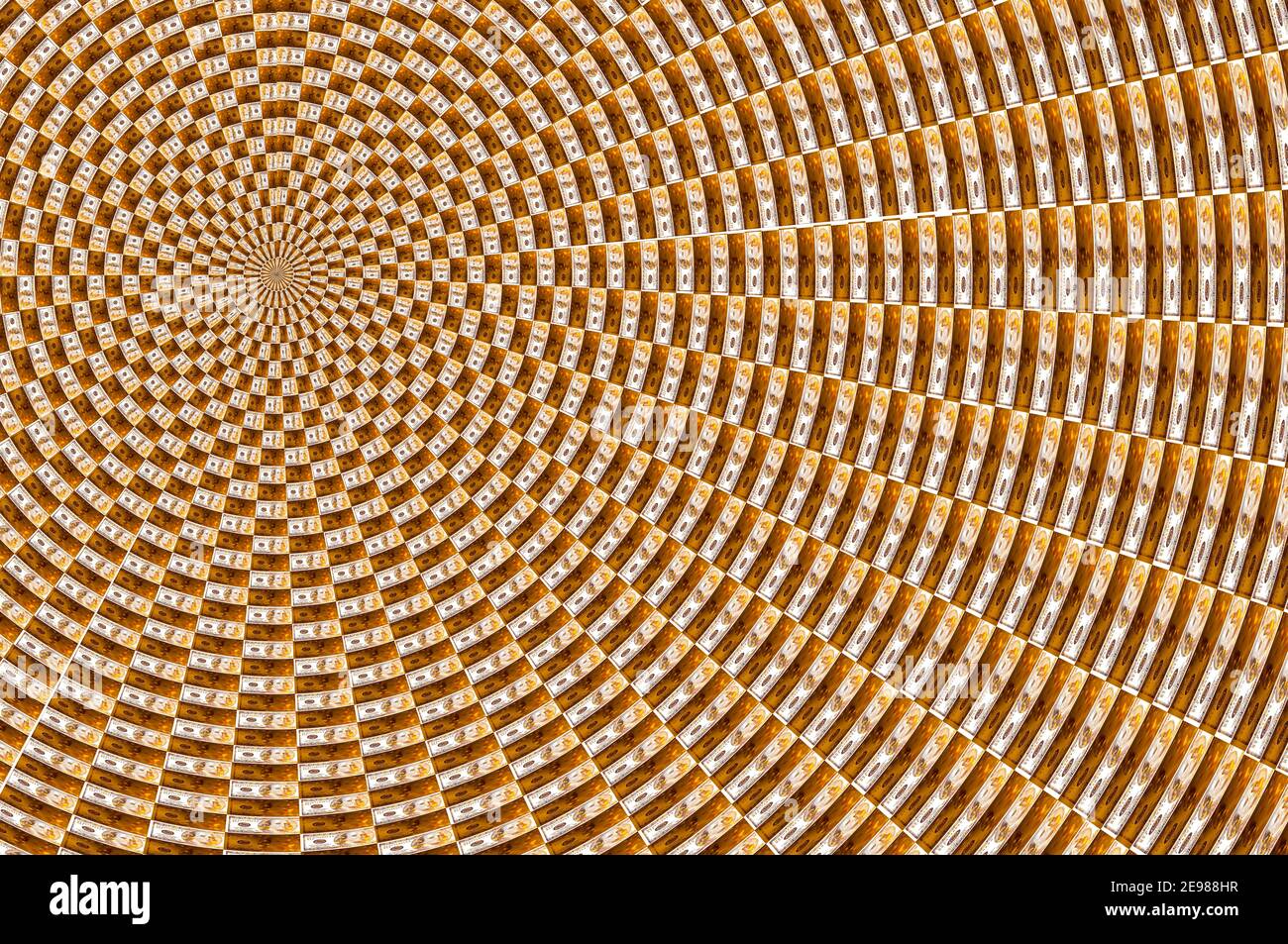 optical illusion made from 100 dollar banknotes for design purpose ...