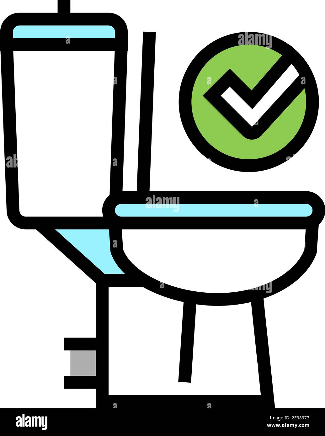 good bowel movement, restroom toilet color icon vector illustration ...