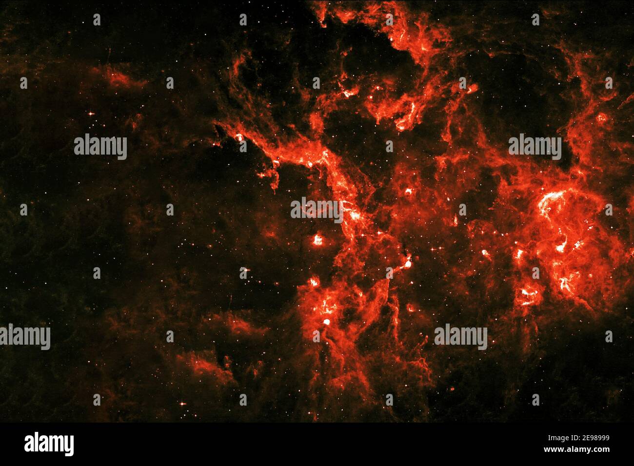 Dark space in shades of red. Elements of this image were furnished by ...