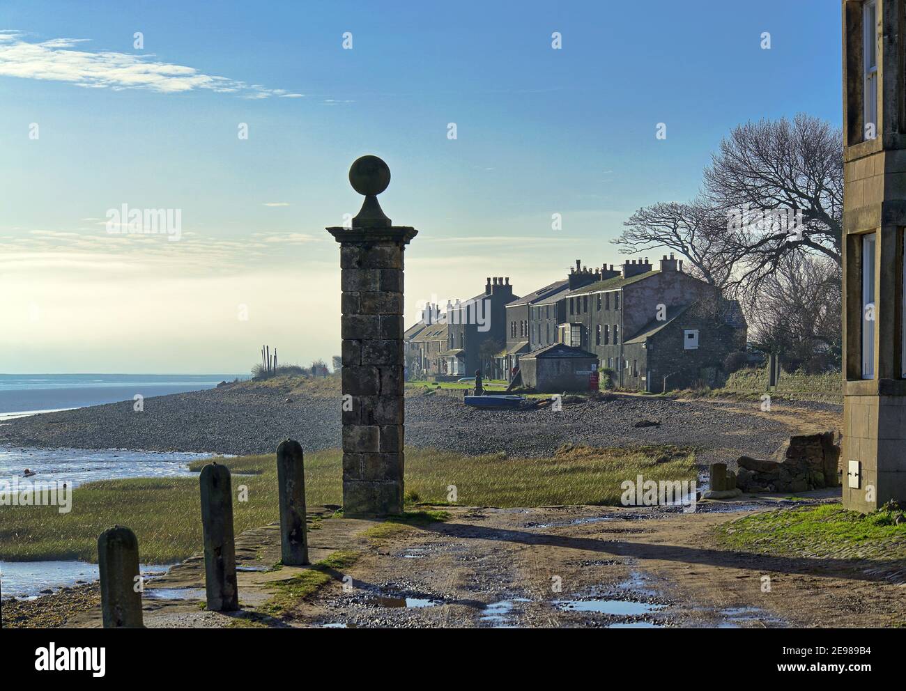A view along Second Terrace, in the village of Sunderland Point Stock ...