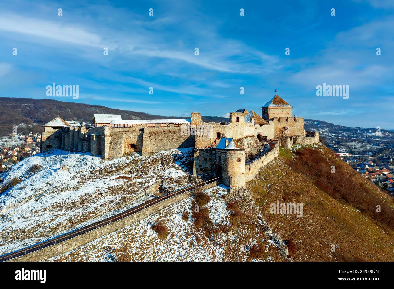 Castle of Sumeg in Hungary. Historical fort ruins museum in Upper ...